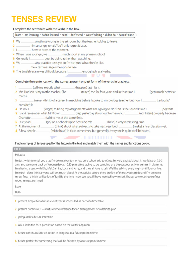 English Tenses Practice Quiz | PDF