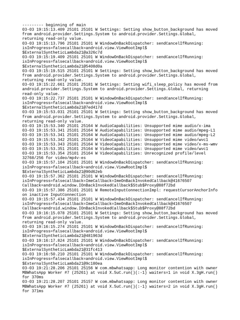 Logcat | PDF | Java (Programming Language) | Computing