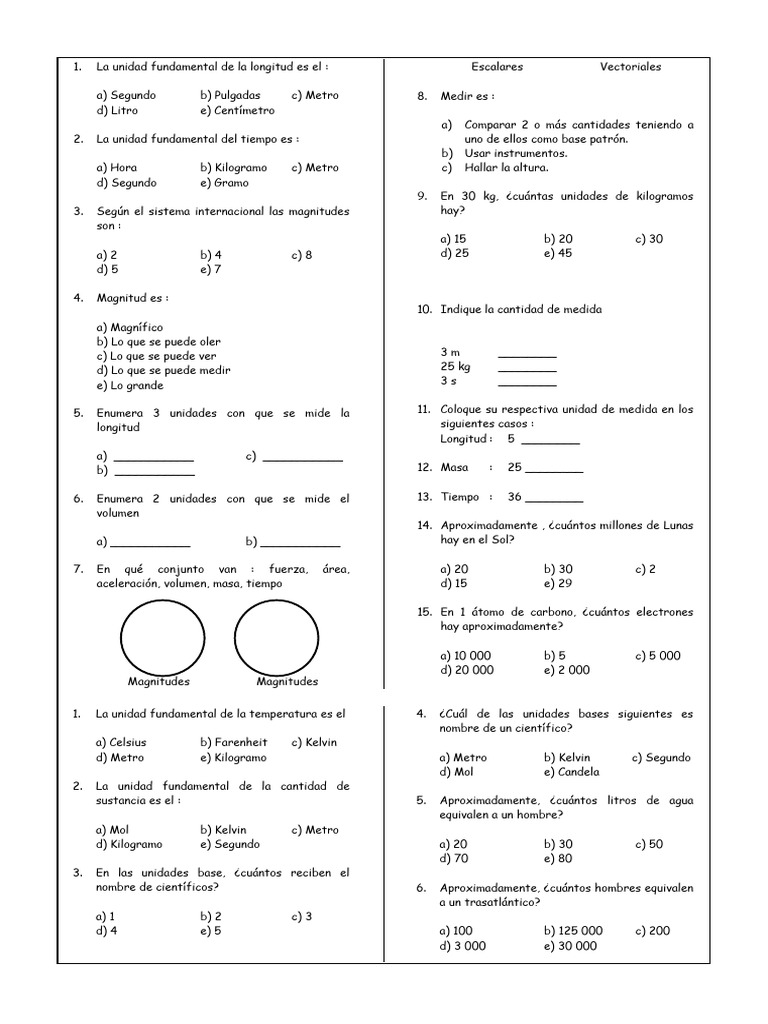 Unidades de Medida y Magnitudes Físicas | PDF | Kilogramo | Sistema ...