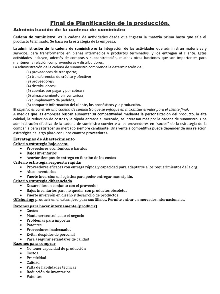 Temas Final Planificacion de La Produccion | PDF | Cadena de suministro ... Temas Final Planificacion de La Produccion | PDF | Cadena de suministro ...