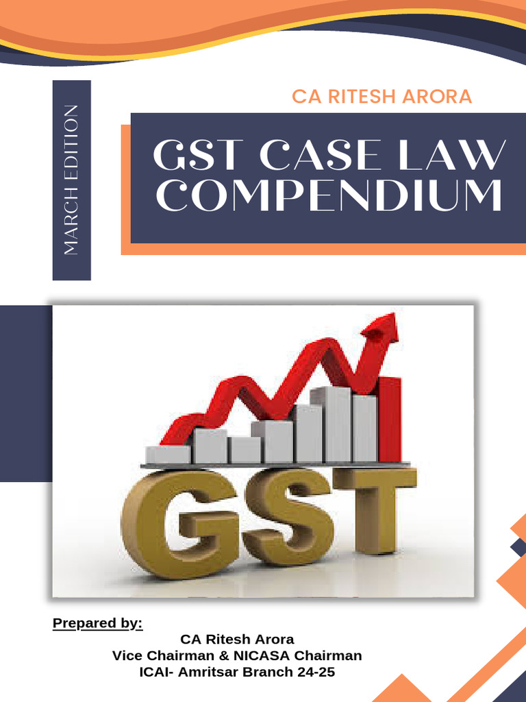 GST Case Law Compendium March 2024 | PDF | Taxes | Judgment (Law)