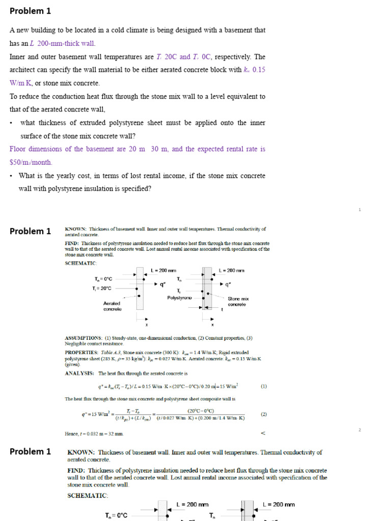 Chapter 3a - Solved Problems | PDF | Thermal Conduction | Chemical ...