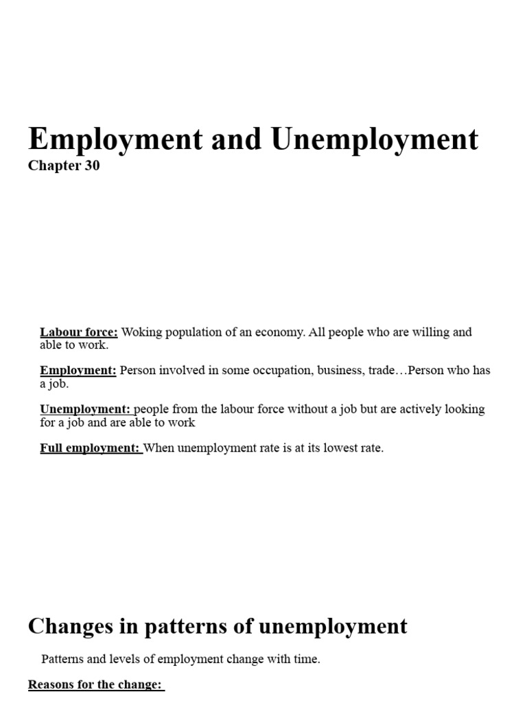 Employment and Unemployment | PDF | Employment | Labour Economics