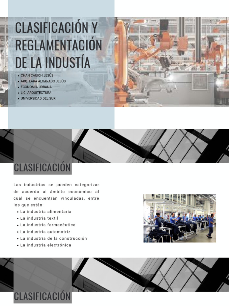 CHAN CAUICH JESUS - Clasificaciã N y Reglamentaciã N de La Industã - A | PDF | México | Economias