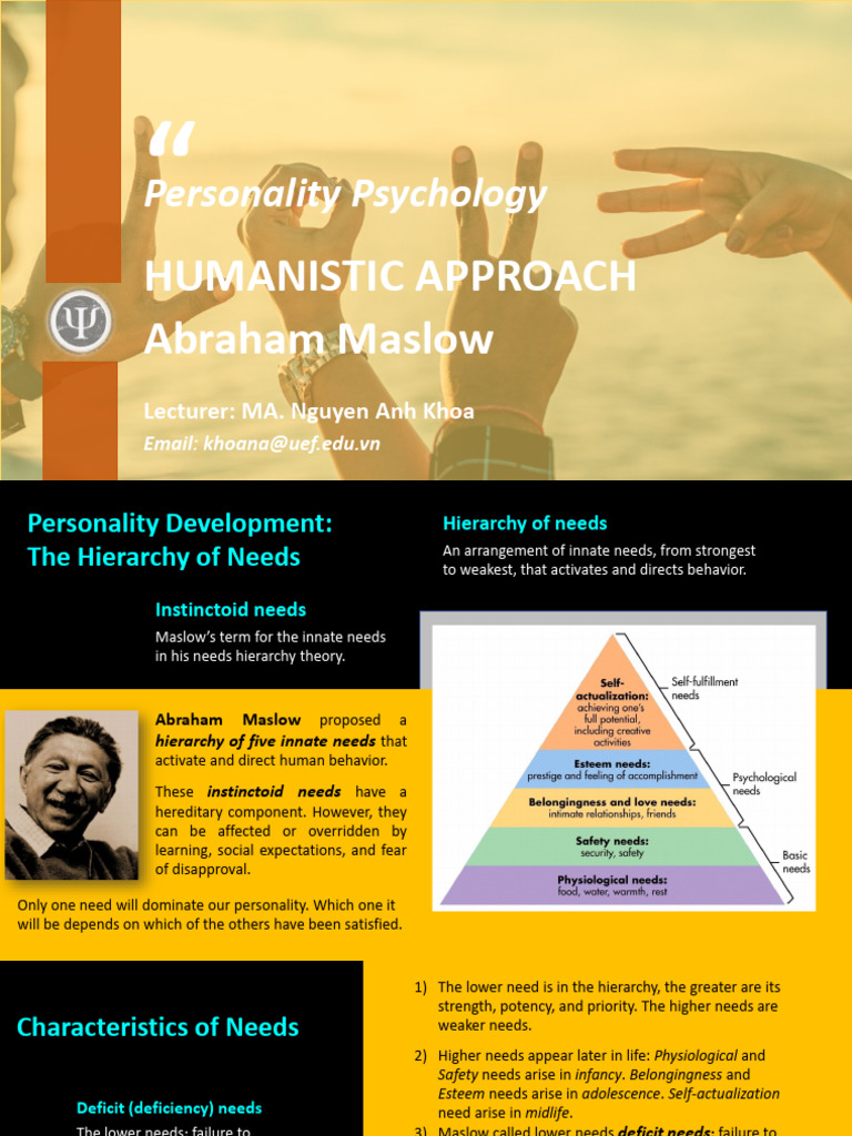 05.humanism Maslow | PDF | Self Actualization | Psychology