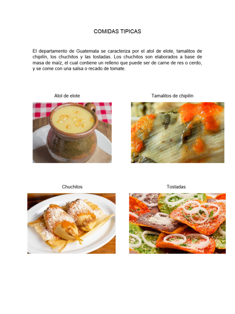 Comida Tipica | PDF | Maíz | Mariscos