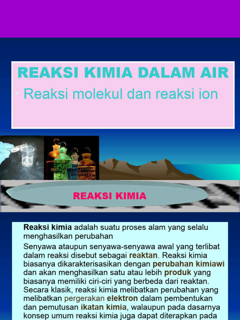 Reaksi Kimia dan Pembentukan Air | PDF | Sains & Matematika