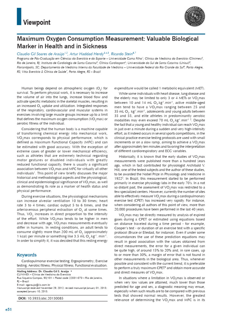 Maximum Oxygen Consumption Measurement Valuable Biological | Download ...