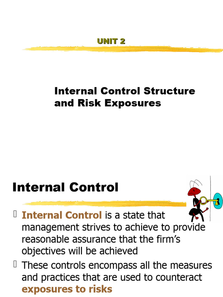 Unit 2 Part 2 Internal Control Structure and Risk Exposures | PDF