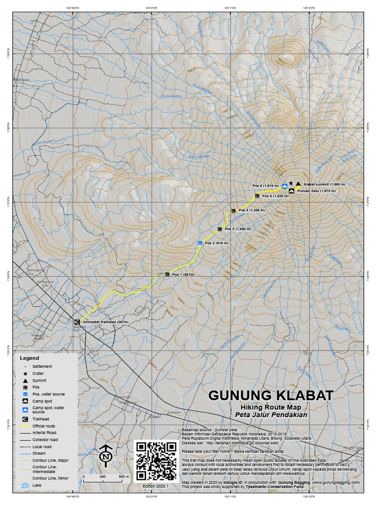 Peta Jalur Pendakian Gunung Klabat | PDF