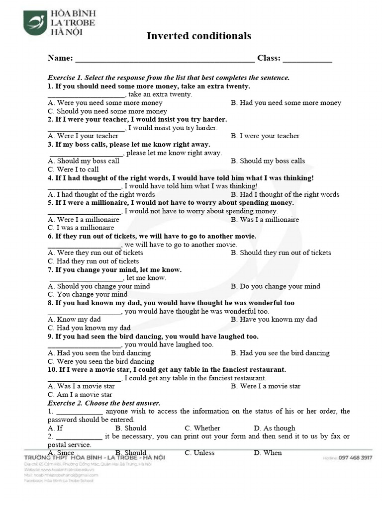 Inverted Conditionals | PDF