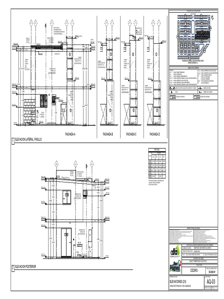 Cedro - Aq03 Elevaciones (2 de 3) | PDF