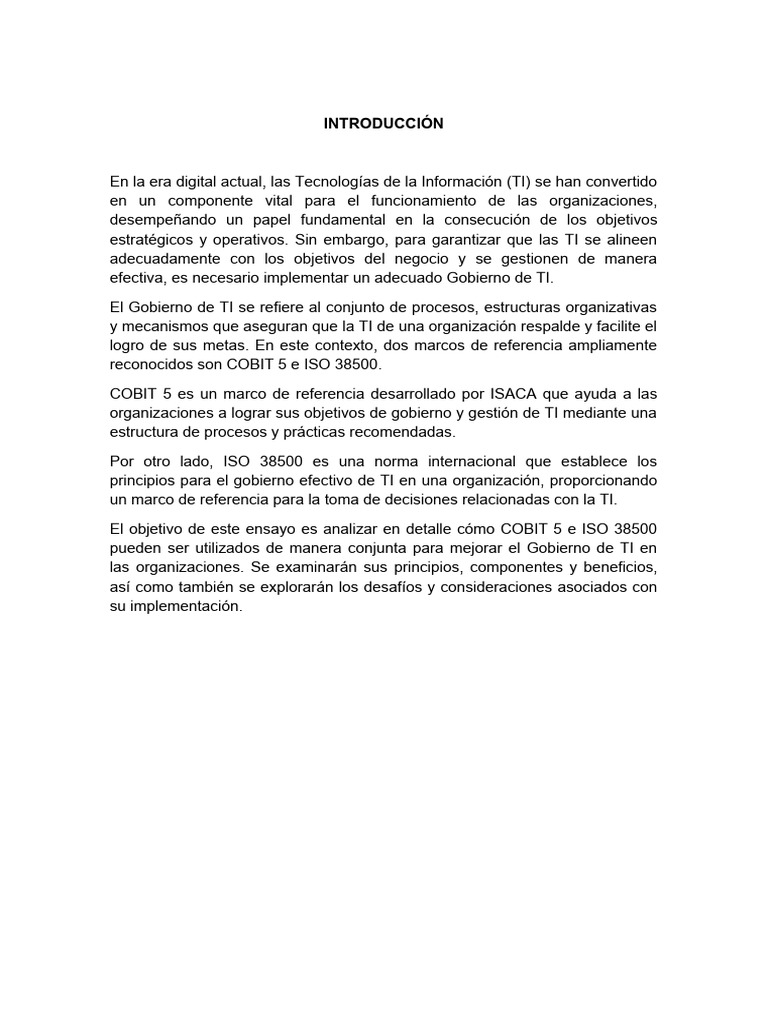 Cobit 5 E Iso 38500 Pdf Cobit Business