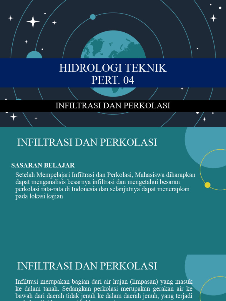 04 - Infiltrasi Dan Perkolasi | PDF | Sains & Matematika