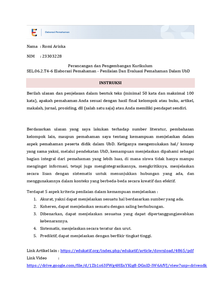 T4 - Elaborasi Pemahaman | PDF