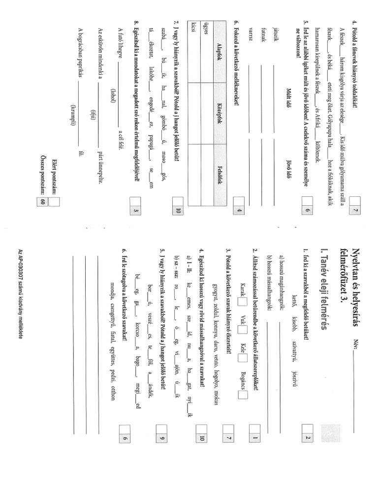 Nyelvtan 9-12 Old 1példány | PDF