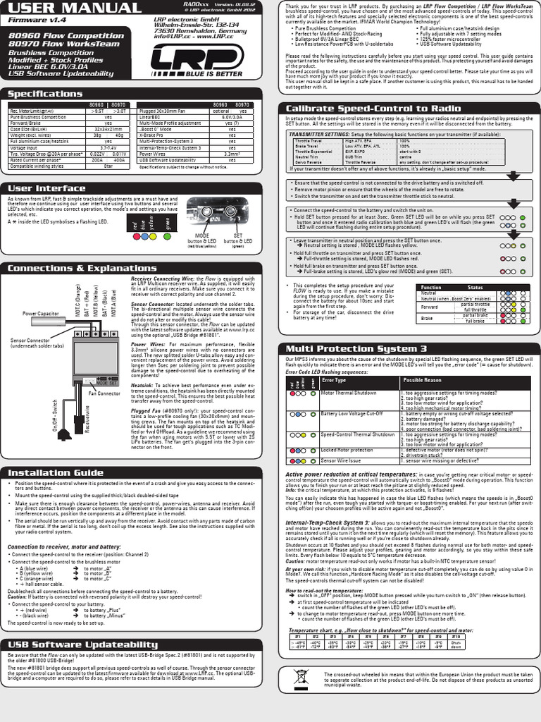 LRP Esc 80970 | PDF | Electrical Connector | Turbocharger
