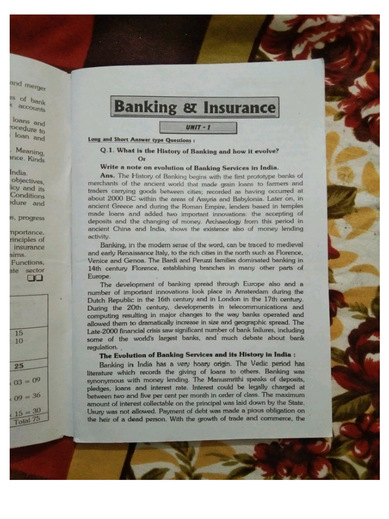 Banking and Insurance 1 | PDF