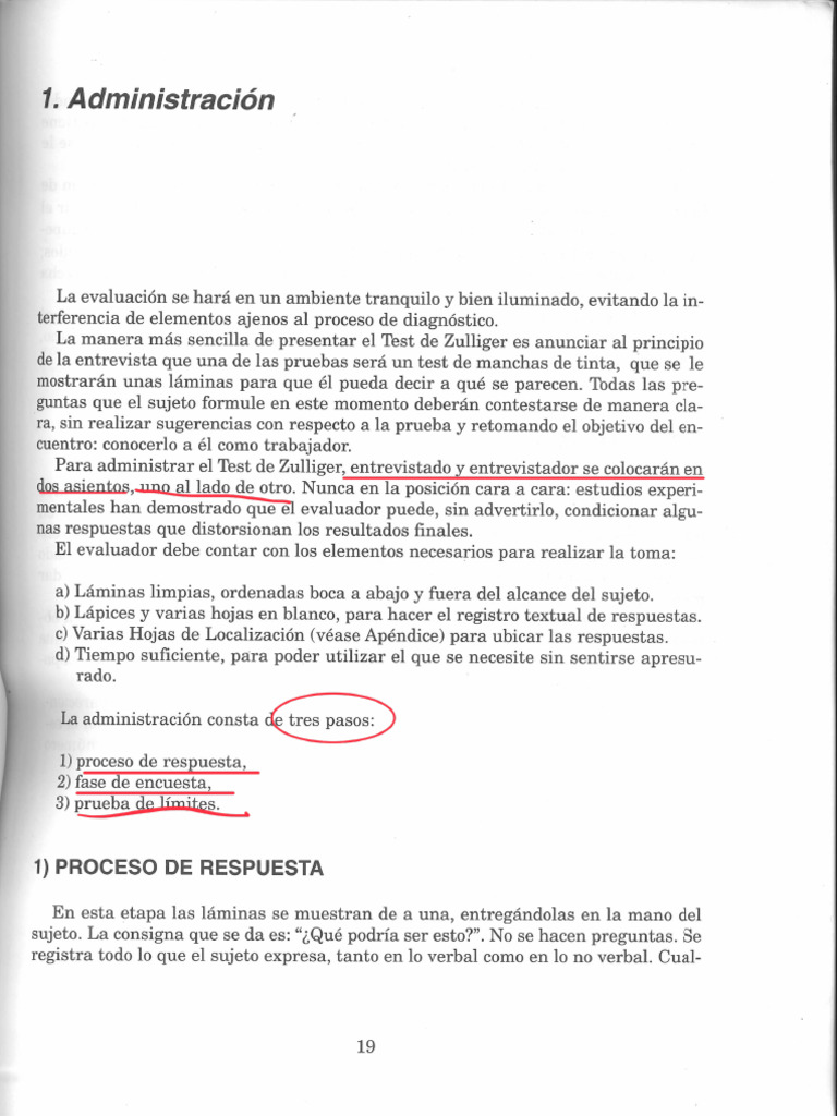 Zdunic, A. (2005) - Administración. en El Test de Zulliger en La ...