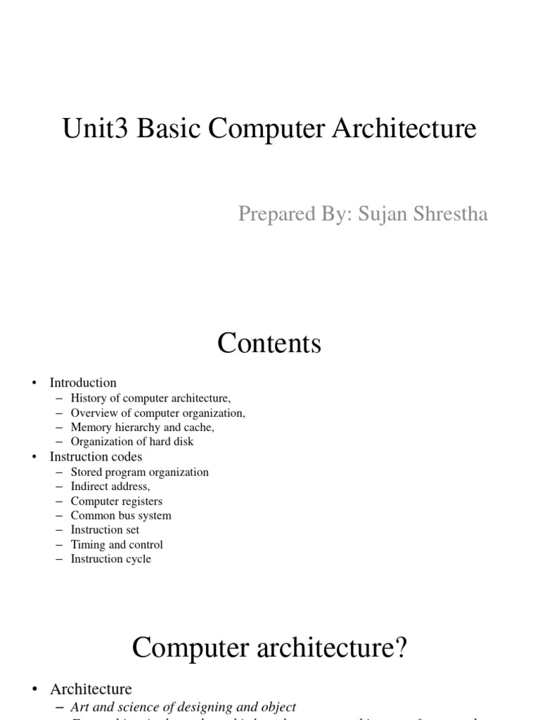 Basic Computer Architecture | PDF | Computer Data Storage | Computer Architecture