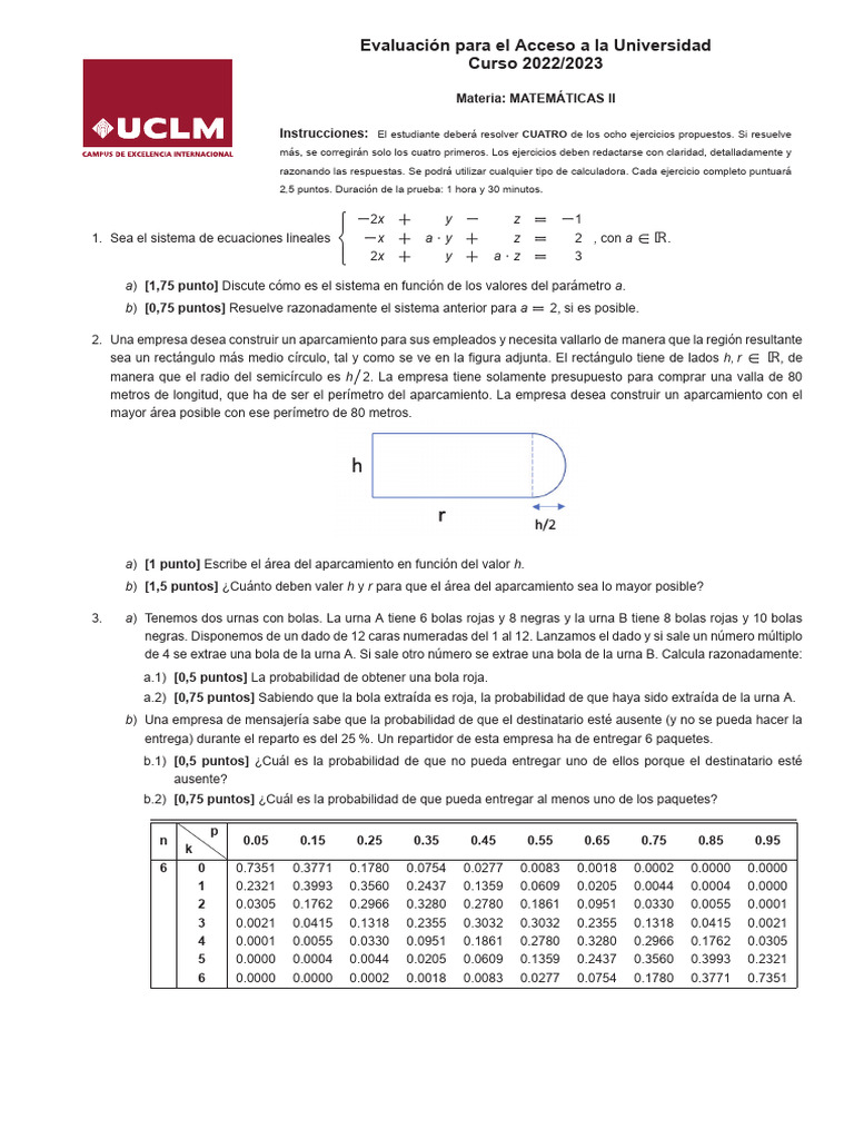 Matematicas II Extra | PDF
