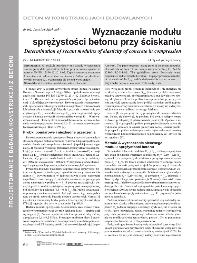 Artykuł Wyznaczanie Modułu Younga | PDF