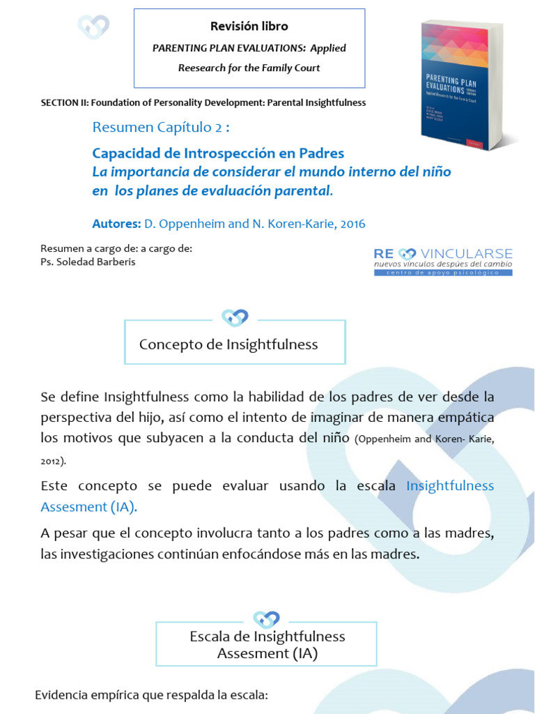 Insightfulness Parental y Desarrollo Infantil | PDF | Teoría de apego ...