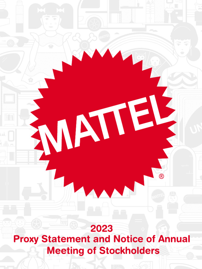 Mattel 2023 Proxy Statement Bookmarked | PDF | Business