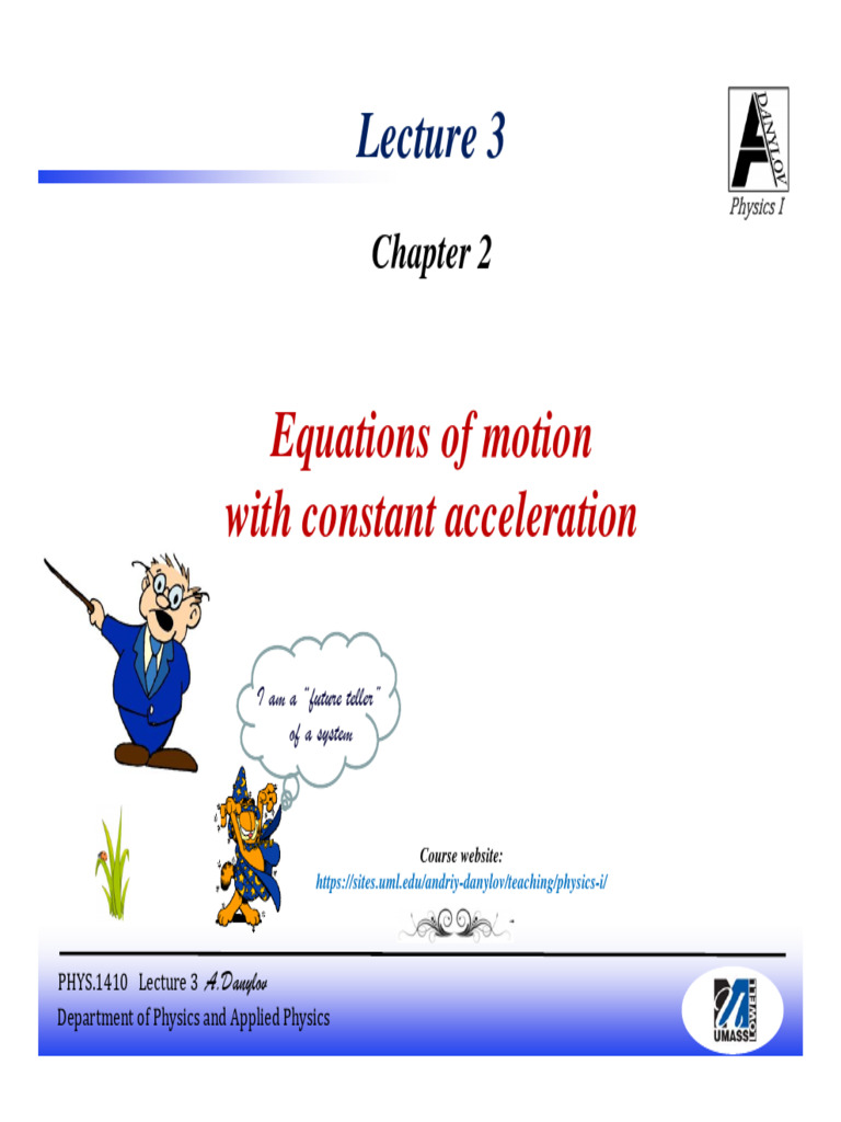 Physics Lecture: Constant Acceleration | PDF | Acceleration | Velocity
