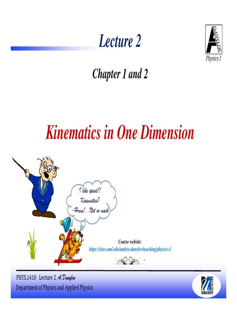 LECTURE 2 Ch2 F18 Velocity 19s2fdy | PDF | Acceleration | Velocity