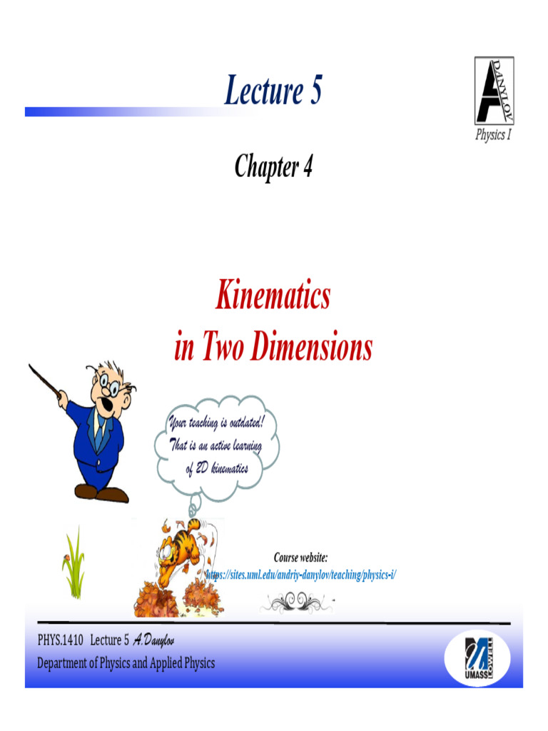 LECTURE-5-Ch4-F18-2D-Kinematics-xmwx0y | PDF