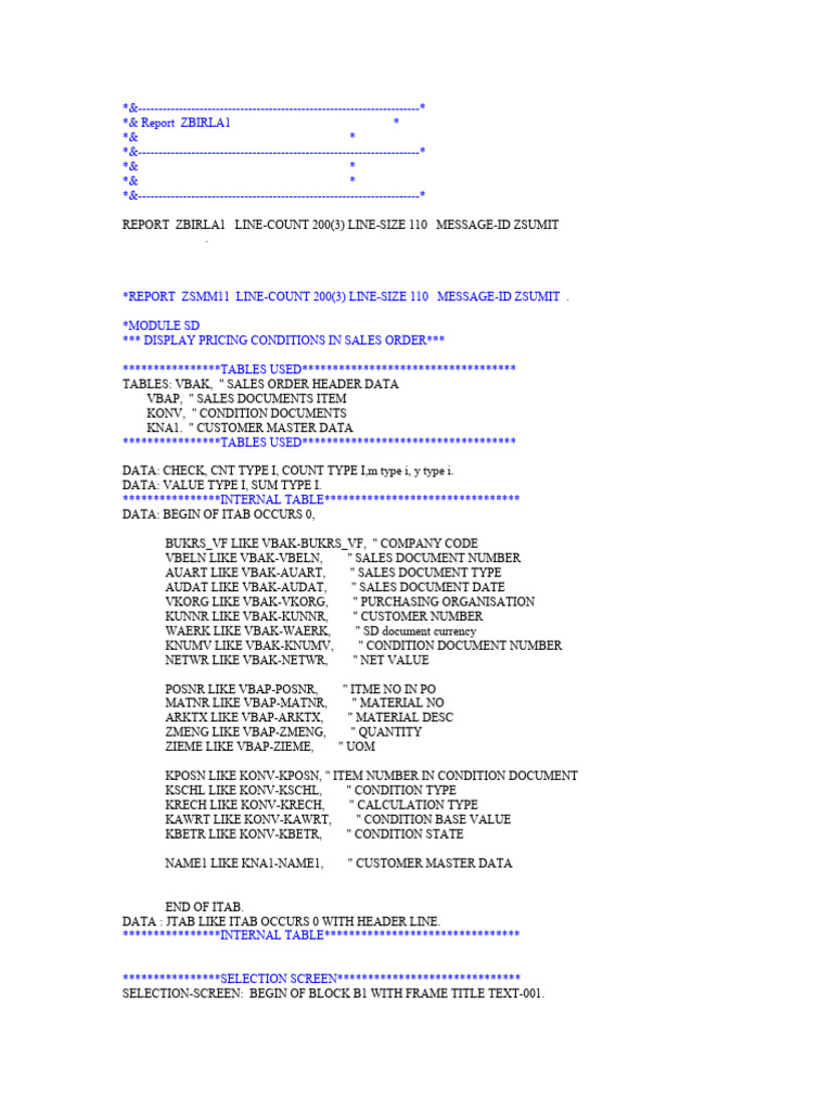 Display Pricing Conditions in Sales Order | PDF | Computer Programming | Computing