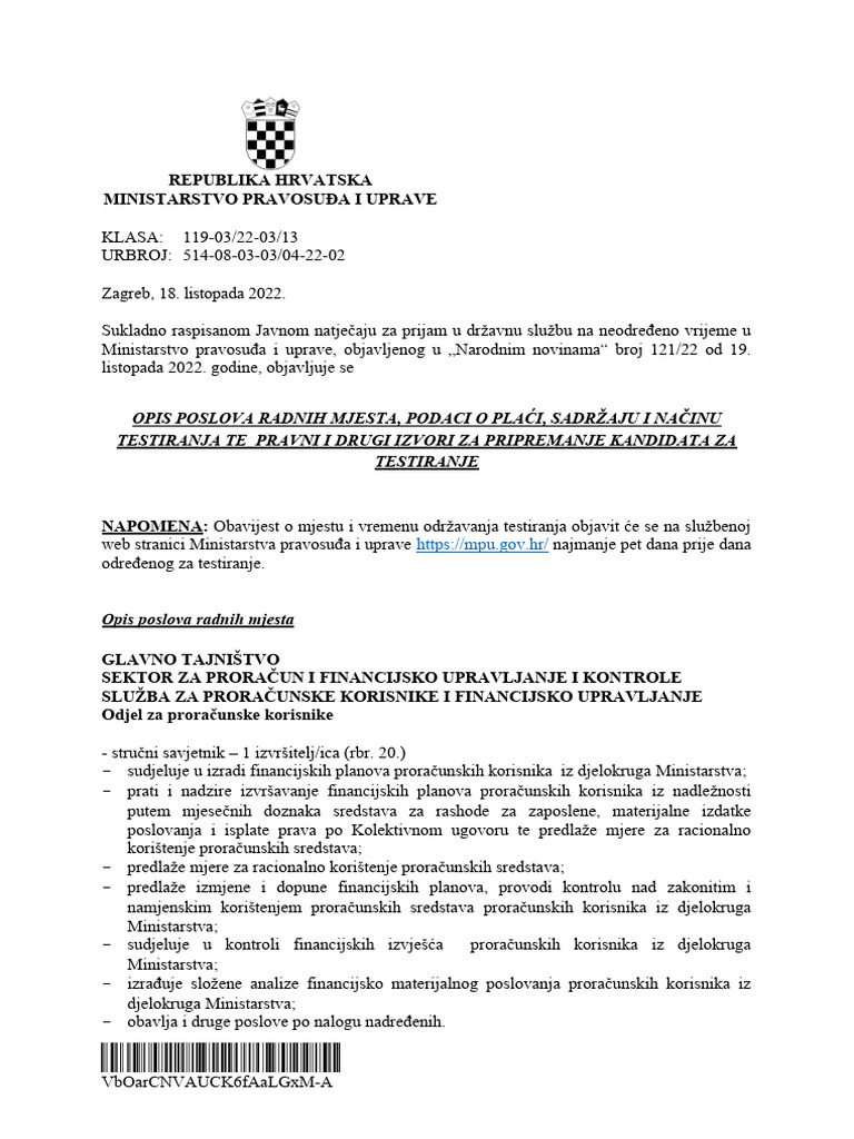 MPU_opis poslova | PDF