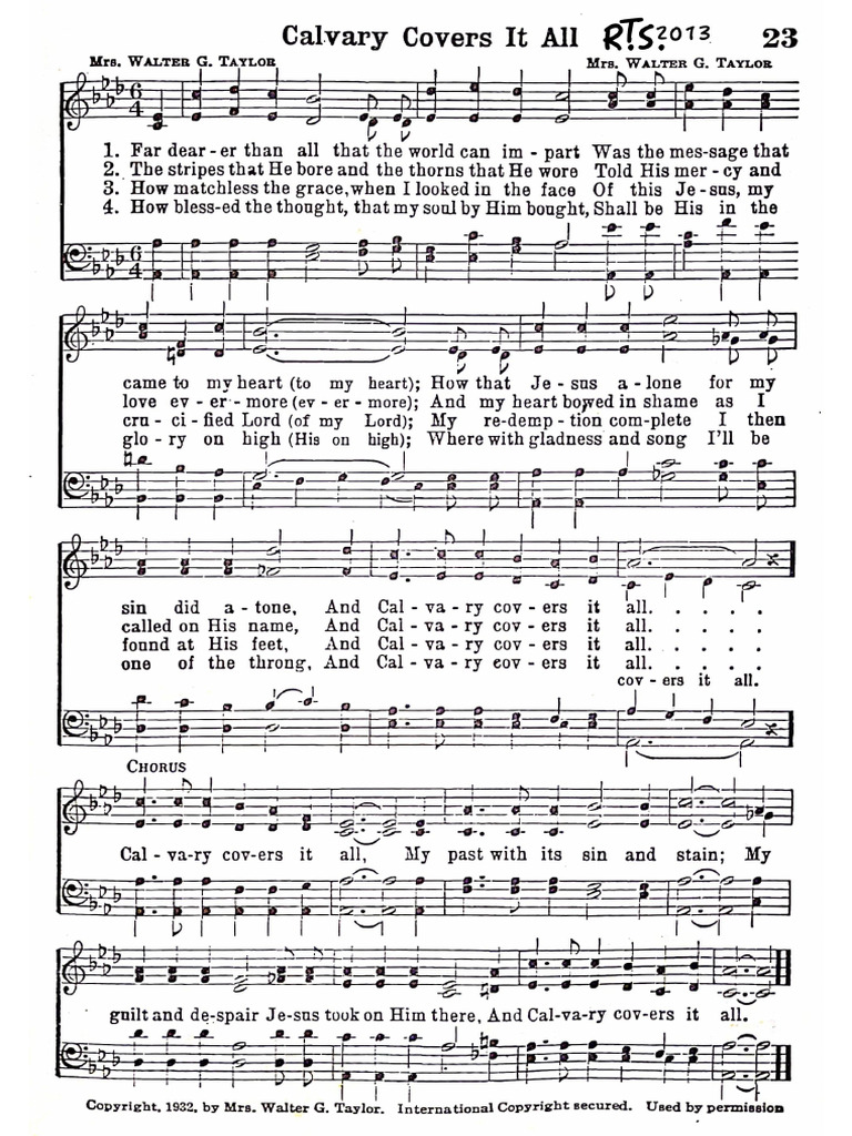 Calvary Covers It All (E&Y) | PDF