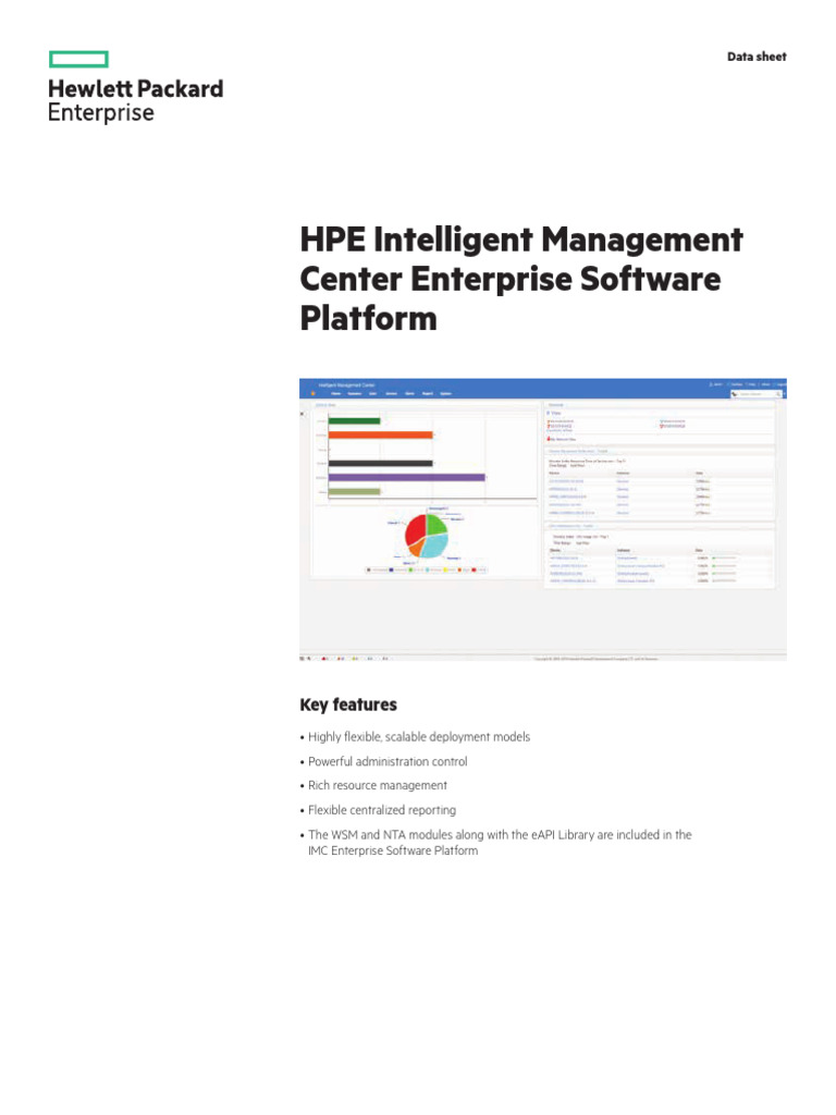 01 - HPE Intelligent Management Center Enterprise Software Platform 4AA0-3655ENW (Visto ...