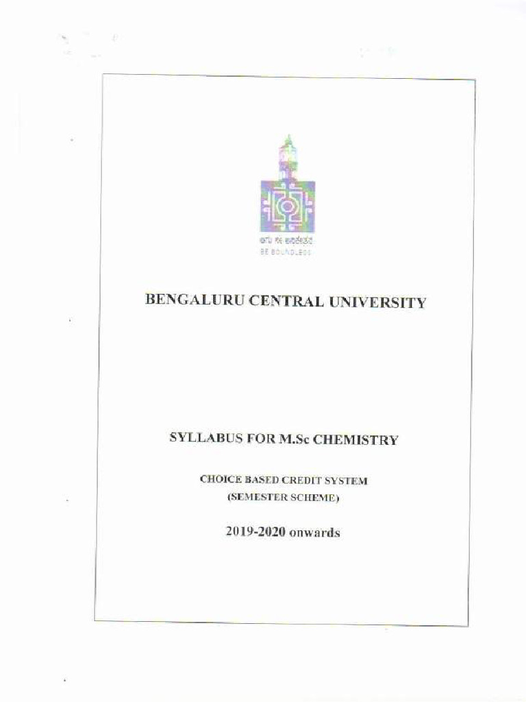 M.SC Chemistry 1year Syllabus - Compressed | PDF