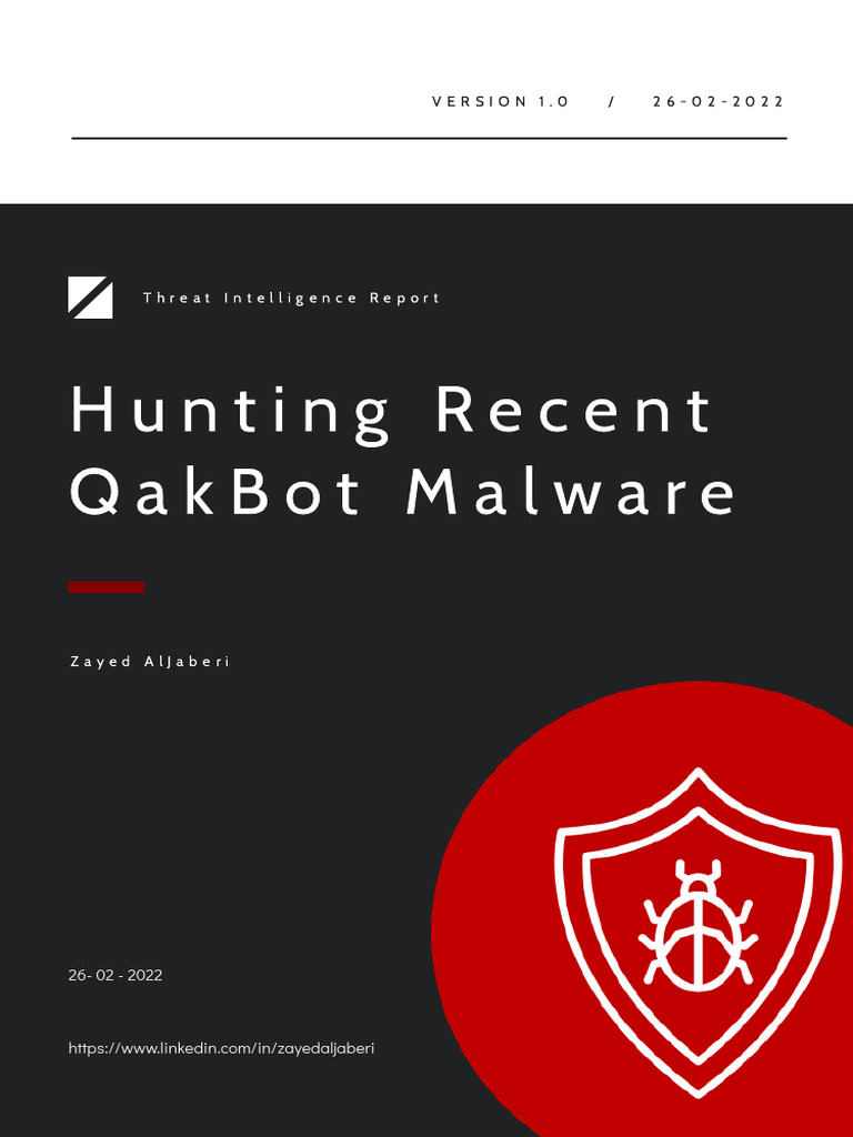 QakBot Malware Hunting | Download Free PDF | Malware | Phishing