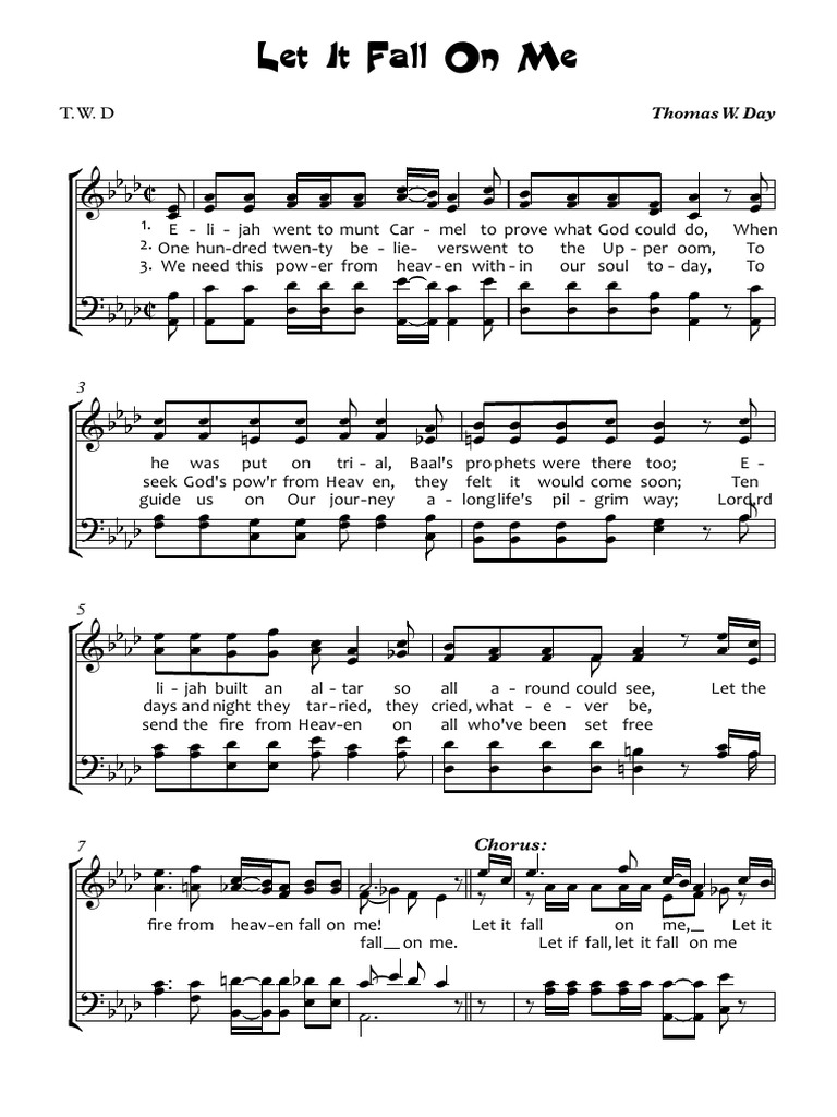 LET IT FALL ON ME - Full Score | PDF