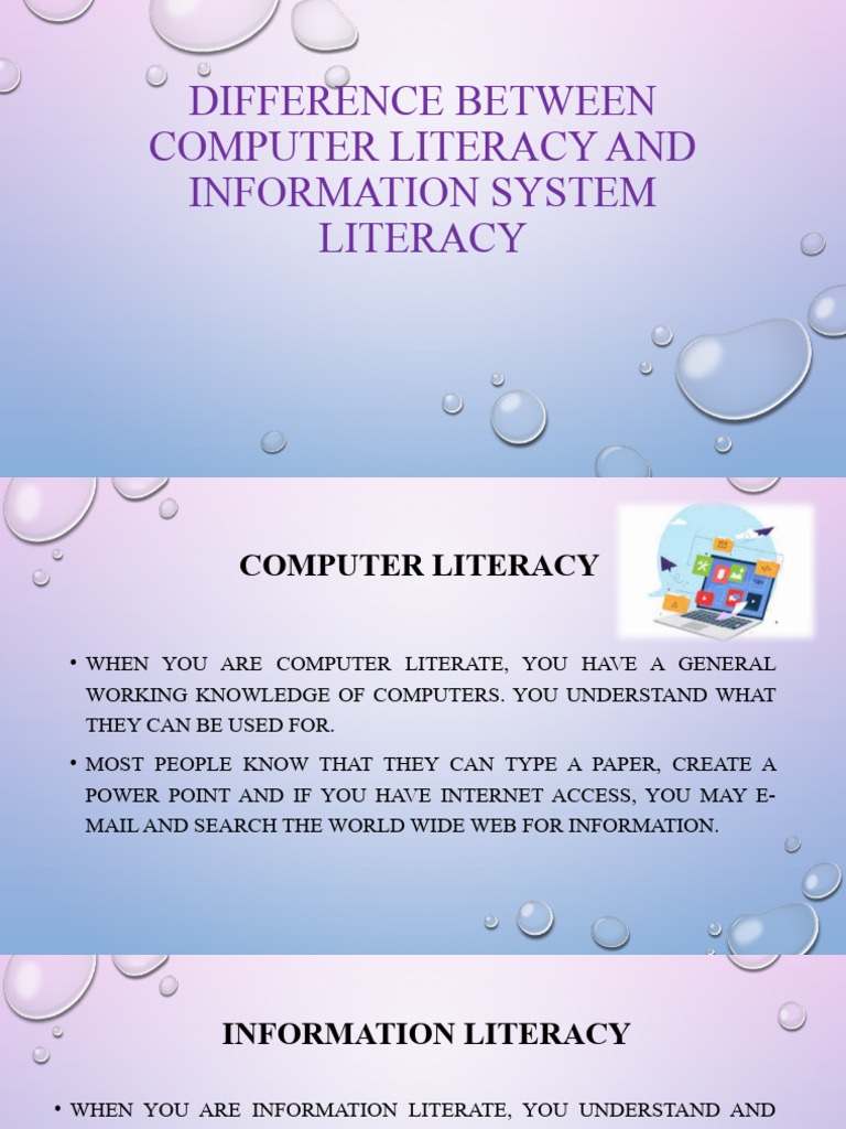 Computer Literacy | PDF | Literacy | Internet