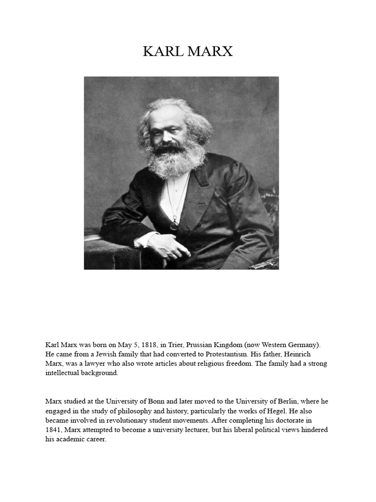 Karl Marx | PDF | Karl Marx | Political Economy