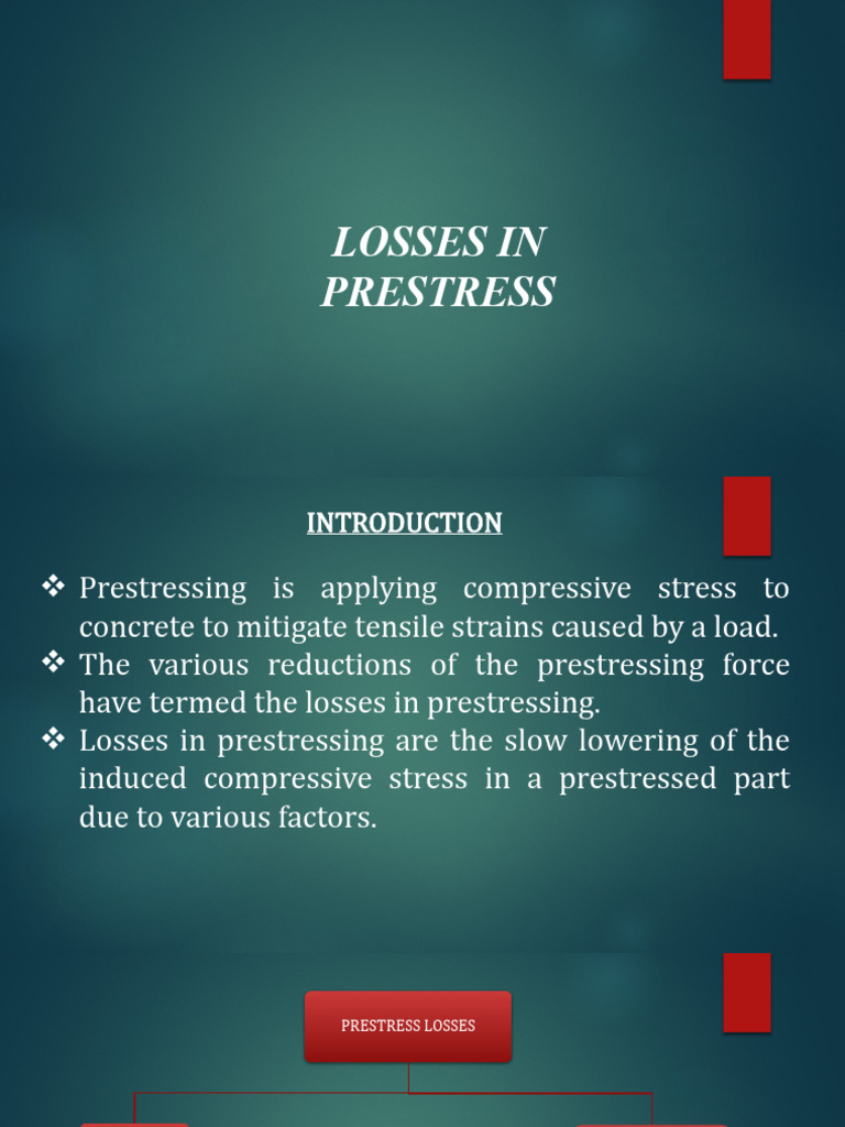 Losses of PSC | PDF | Prestressed Concrete | Continuum Mechanics