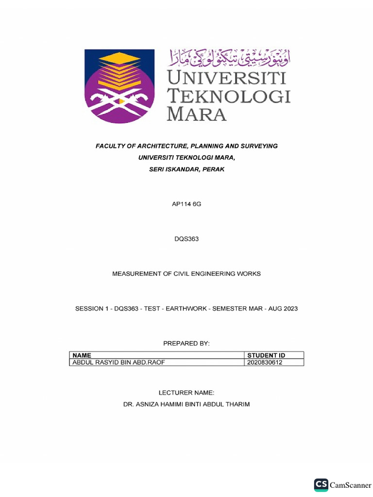 DQS363 - Test - Abdul Rasyid Bin Abd. Raof - Aap1146g | PDF