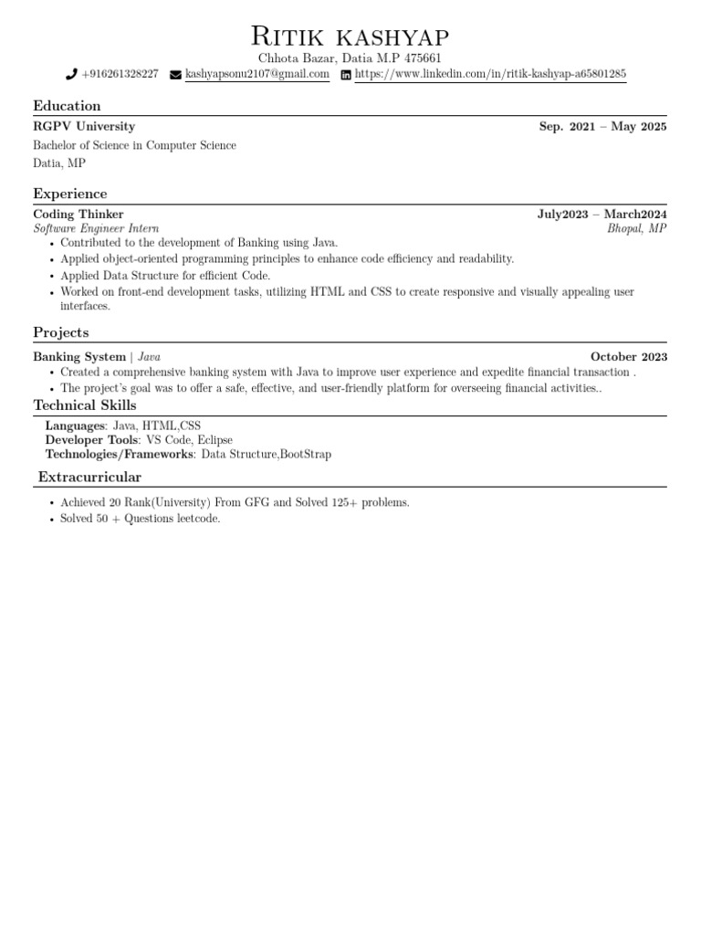 Coles Resume Template - 2 | PDF