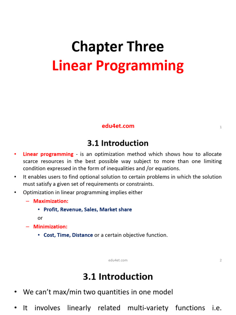 Linear Programming | PDF | Linear Programming | Mathematical Optimization