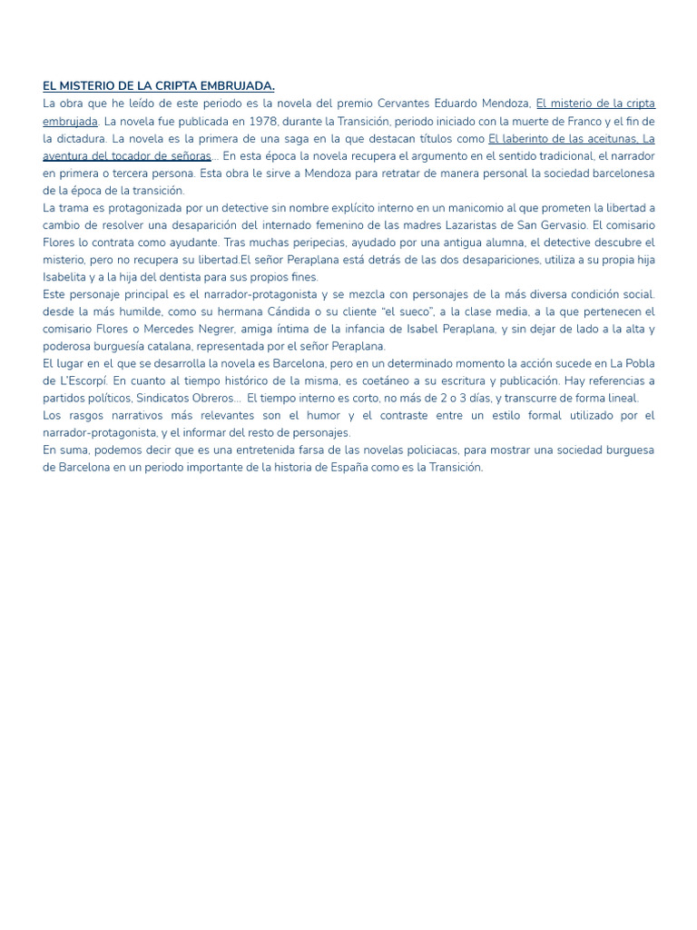 El Misterio de La Cripta Embrujada | PDF