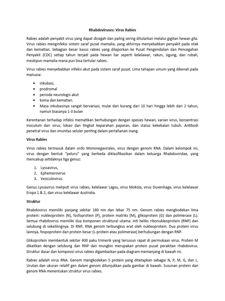 Penularan dan Struktur Virus Rabies | PDF | Pengembangan Diri ...
