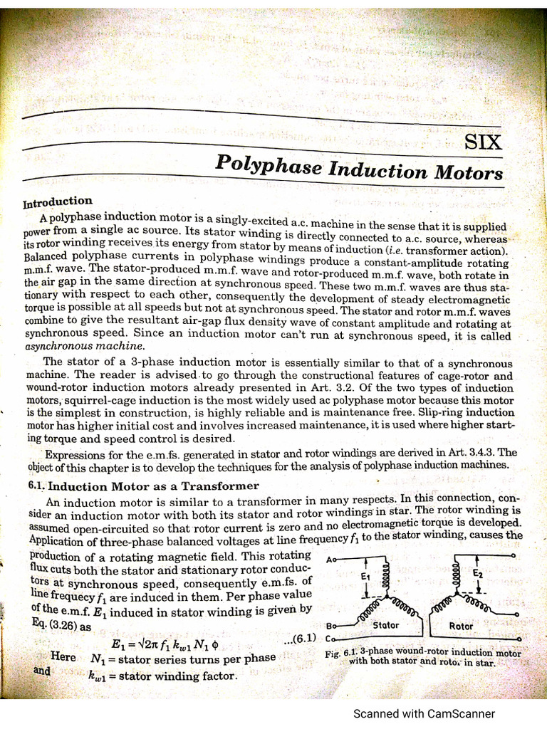 EACM-1 Module4 & 5 Induction Motor PDF | PDF