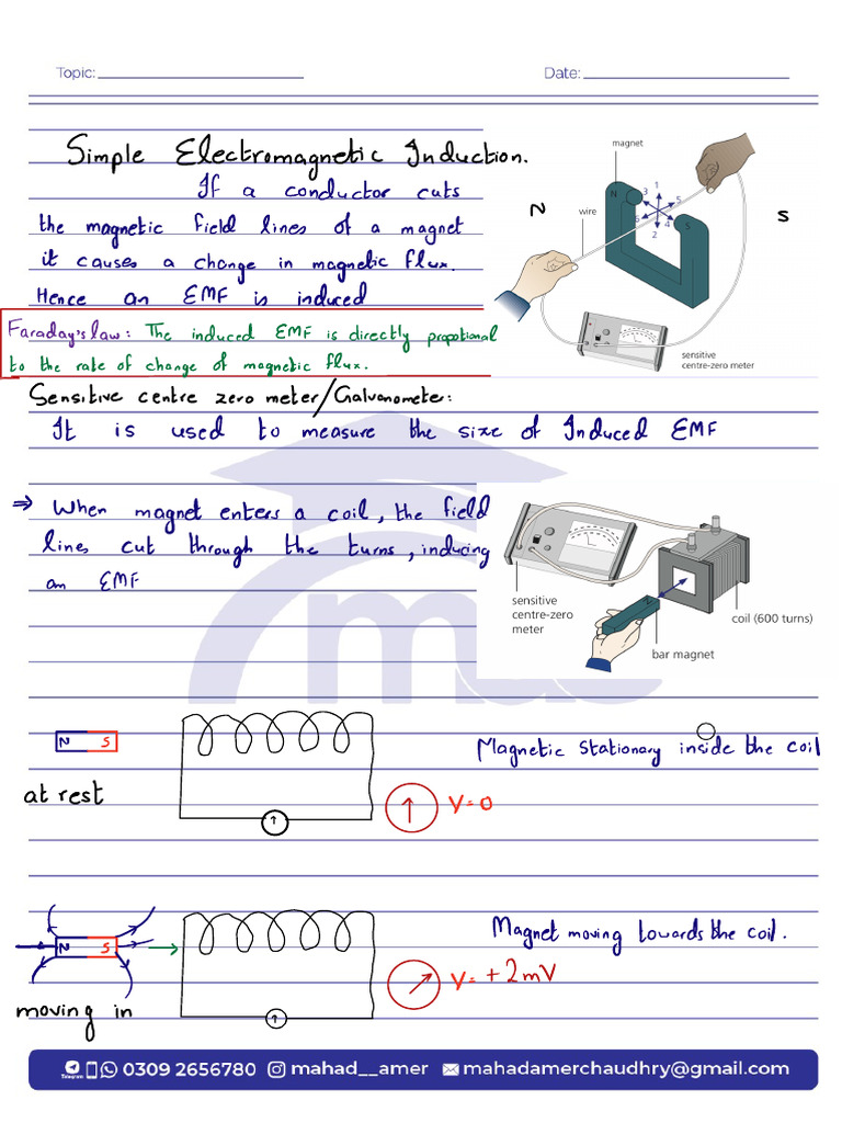 Electromagnetic Induction Pdf Electromagnetic Induction Inductor