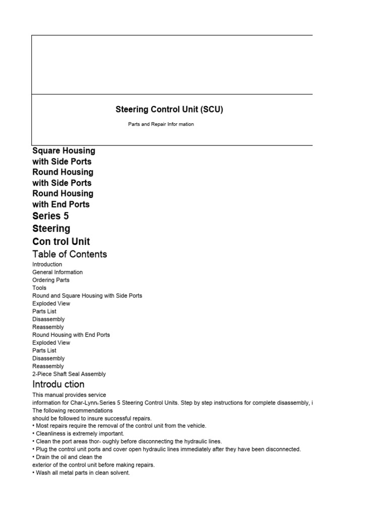Orbitrol Repairing 2 | PDF | Bearing (Mechanical) | Valve