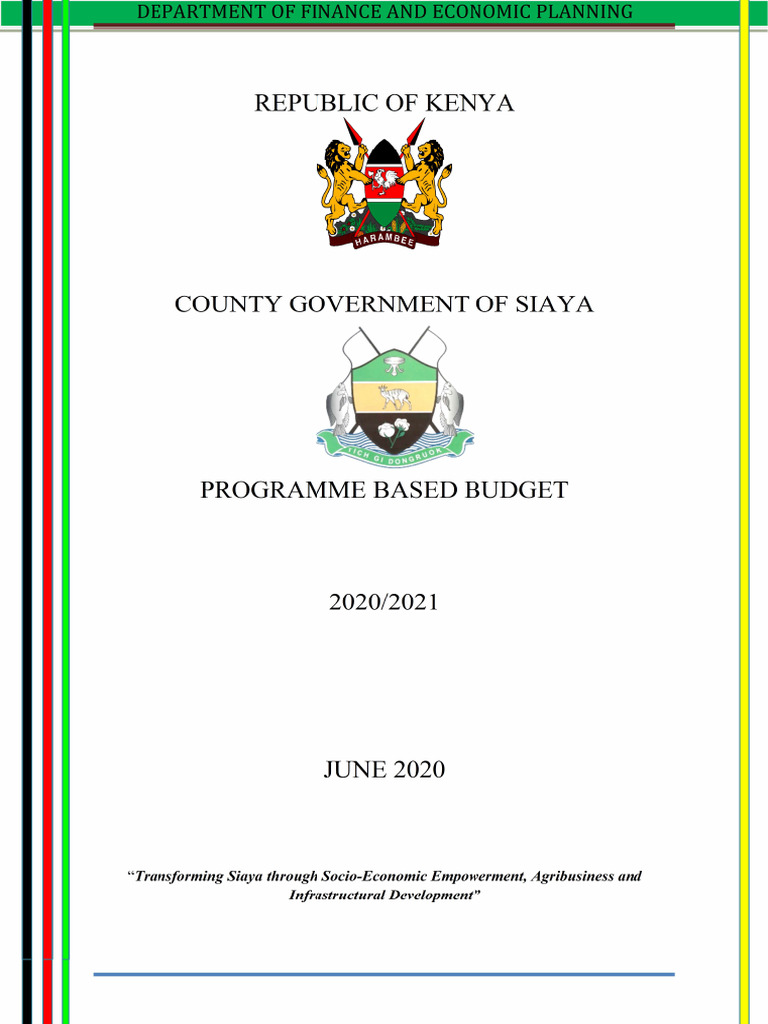 Programme Based Budget 2020 2021 | PDF | Budget | Agriculture